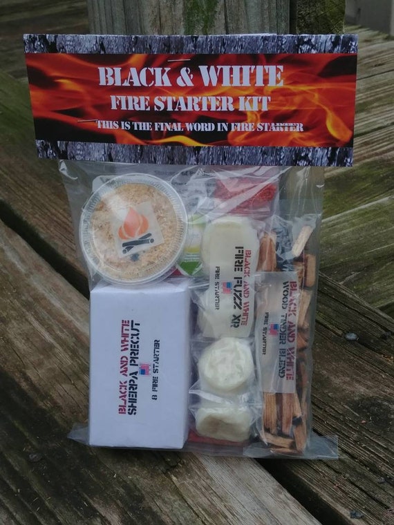 Tin Size Survival Fire Starter Kit American Precut Fat Wood Sherpa ...