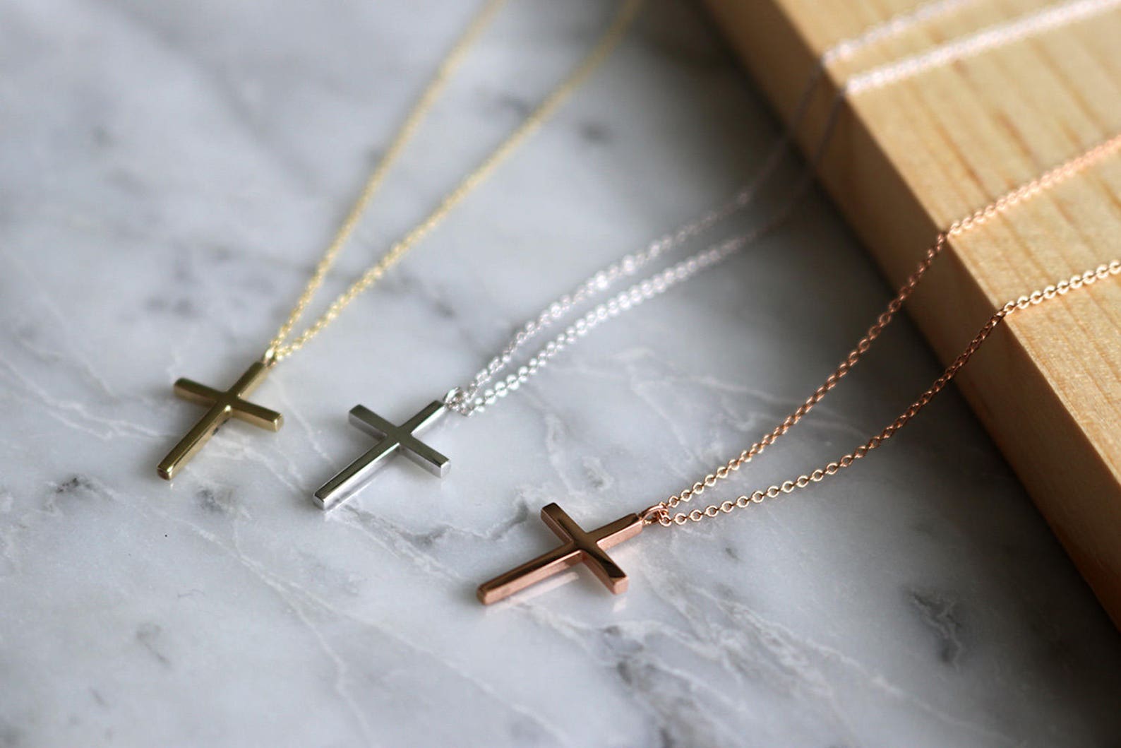 Small Gold Cross Necklace Cross Necklace Small Cross - Etsy
