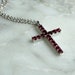 Medium I Ruby Cross Necklace Ruby Cross Necklace Ruby Cross - Etsy