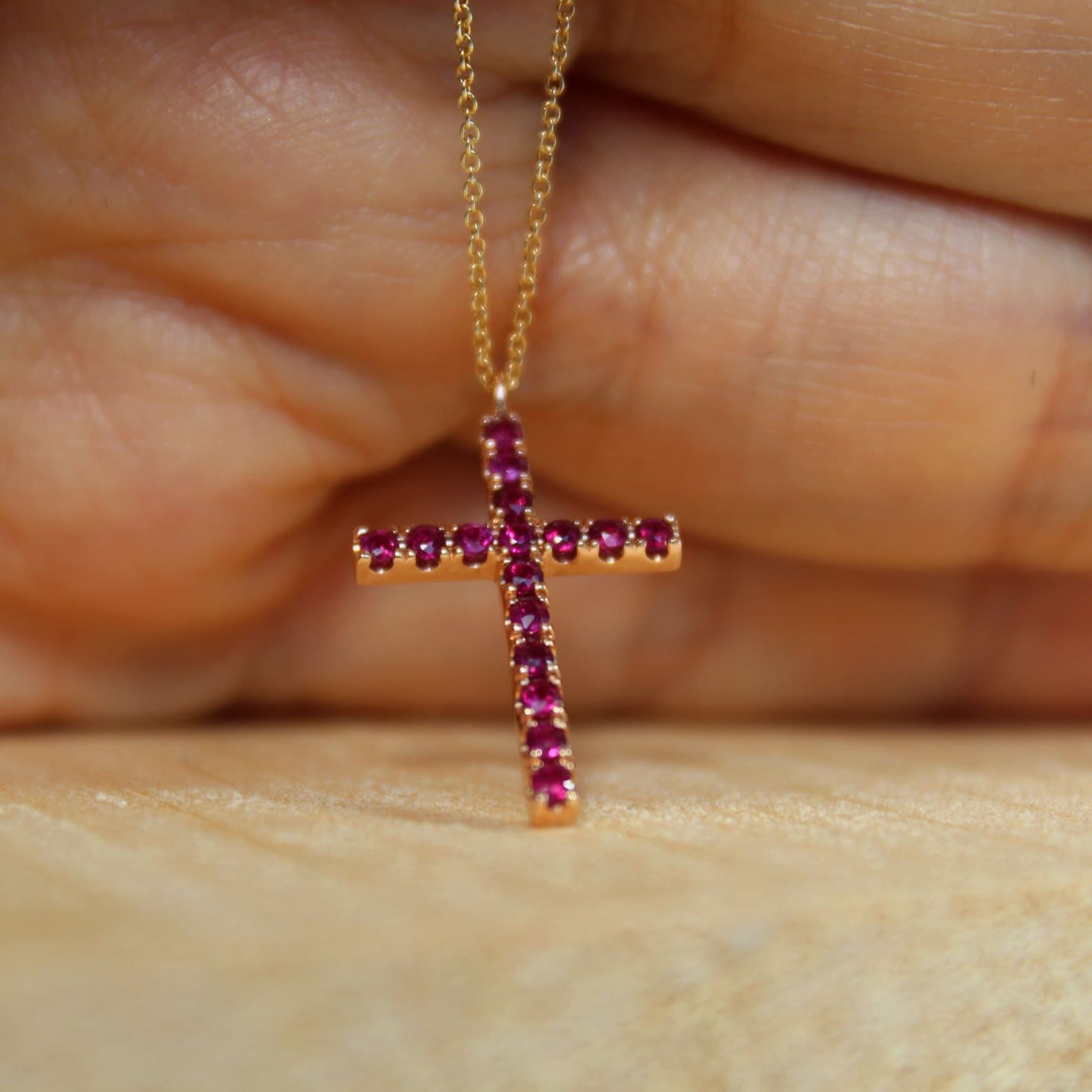 Medium I Ruby Cross Necklace Ruby Cross Necklace Cross - Etsy