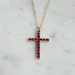 Medium I Ruby Cross Necklace Ruby Cross Necklace Ruby Cross - Etsy