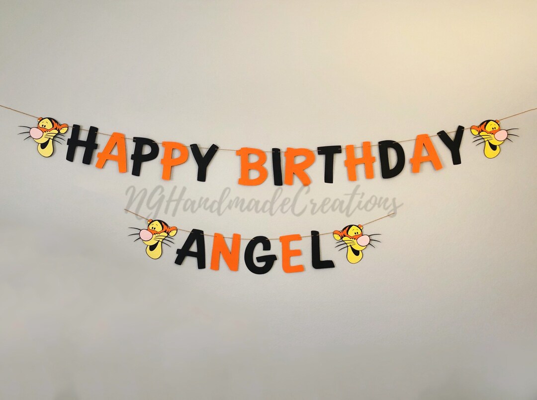Tigger Happy Birthday Banner - Etsy