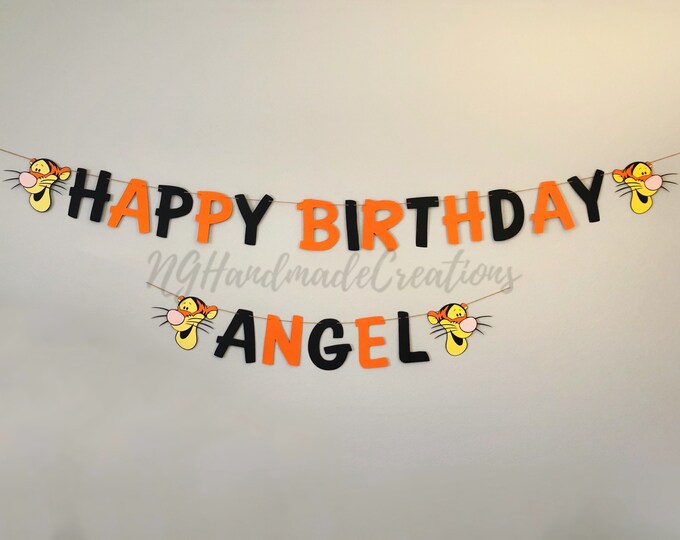Tigger Happy Birthday Banner - Etsy