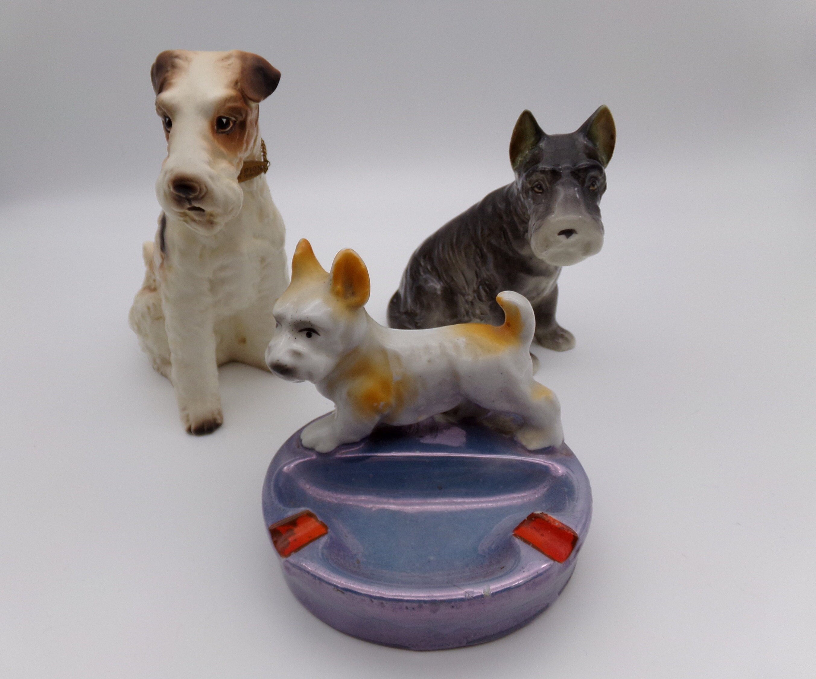 3 Antique Porcelain Dogs/ Terriers- Made in Japan - Etsy