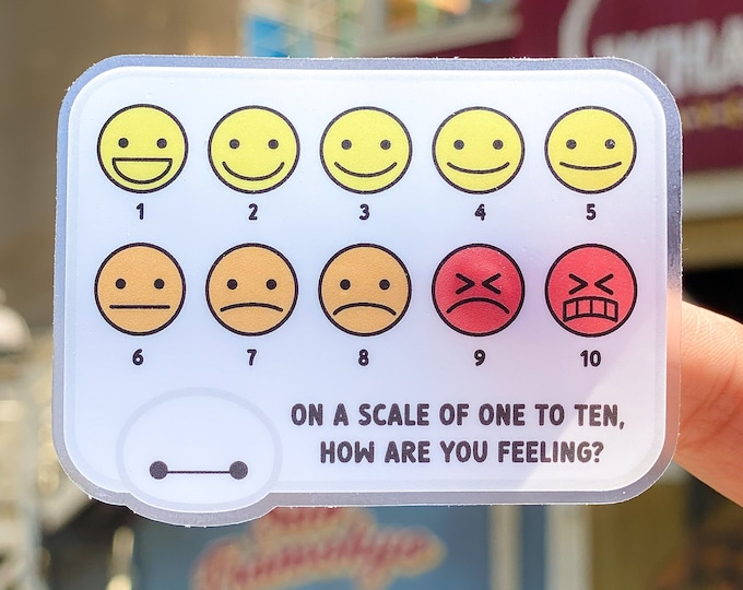 Healthcare Provider Feelings Chart Transparent Laptop Sticker/ Big Hero ...