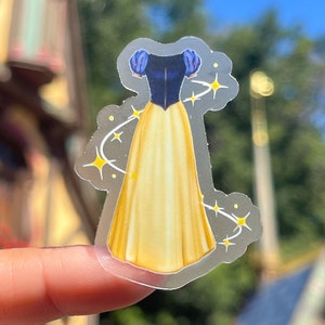 Snow White Princess Dress Transparent Sticker/ Pixie Dust Sticker ...