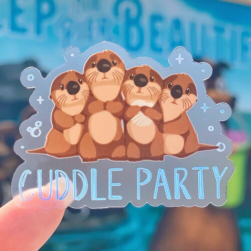 Otter Cuddle Party Transparent Laptop Sticker/ Finding Dory - Etsy