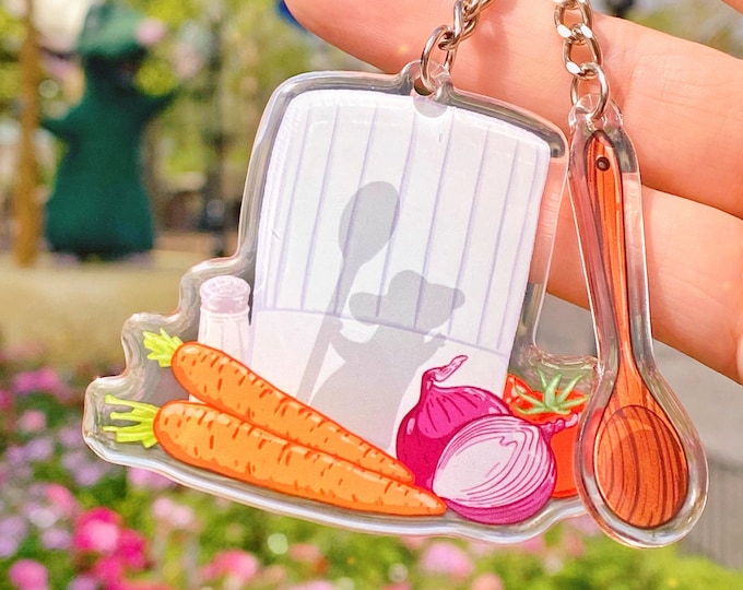 Little Chef Remy Ratatouille Transparent Acrylic Keychain/ - Etsy