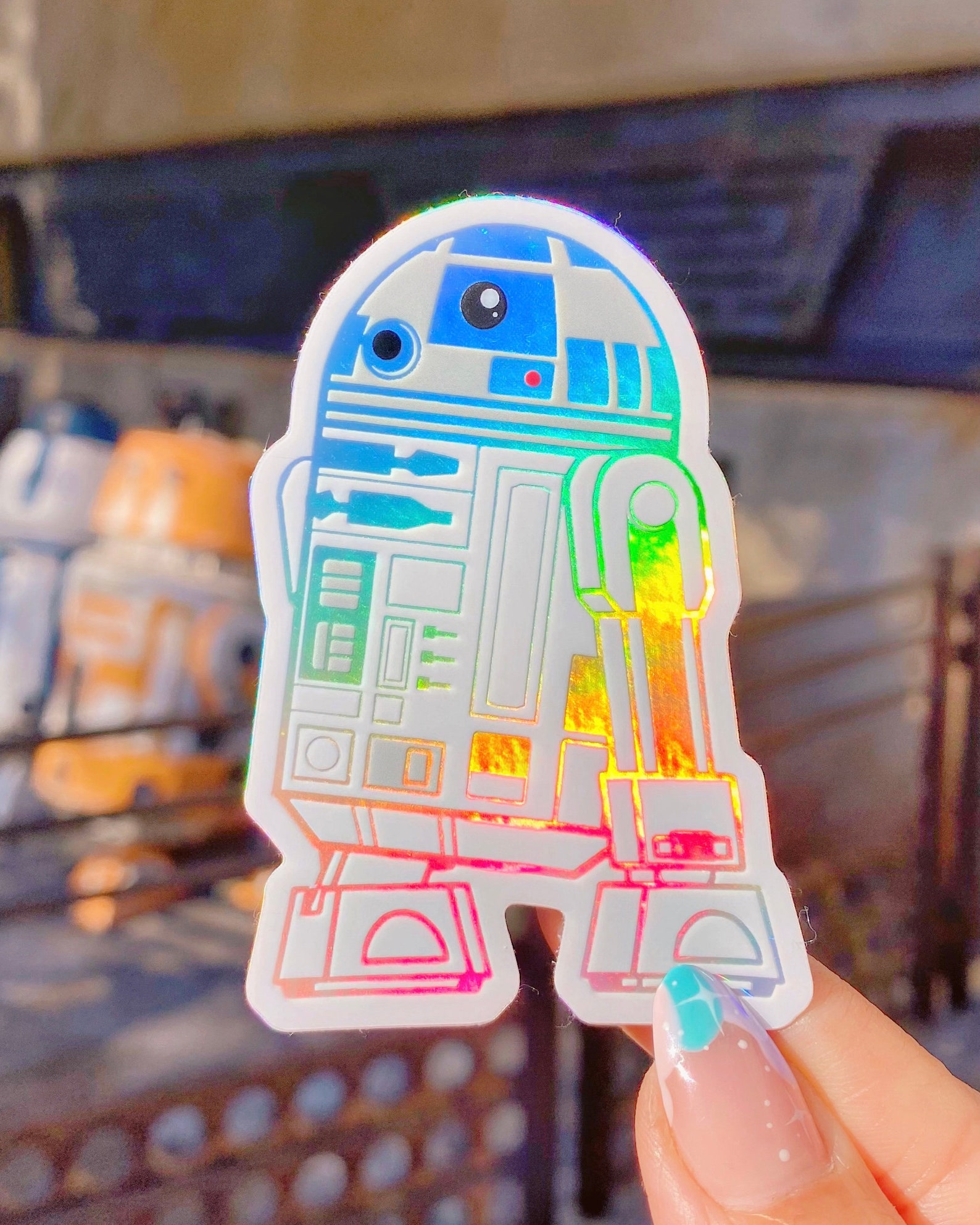 R2D2 Holographic Droid Sticker/ Star Wars Disney Laptop Stickers/mickey ...