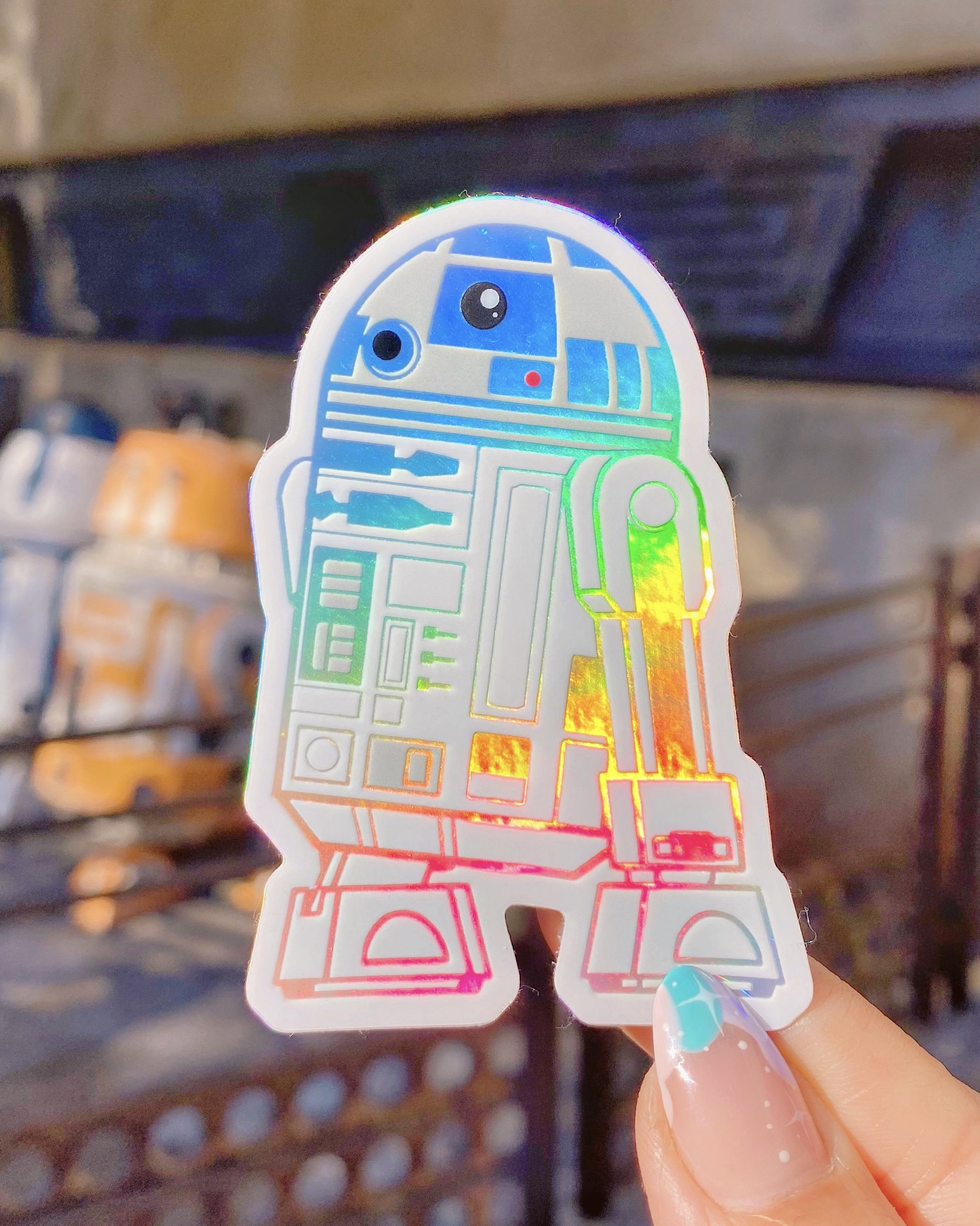 R2D2 Holographic Droid Sticker/ Star Wars Disney Laptop | Etsy