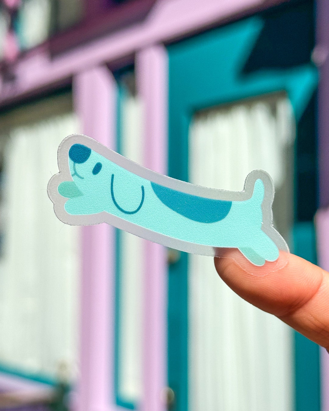 Long Dog Transparent Sticker/ Blue Heeler Dogs Disney Laptop Vinyl ...