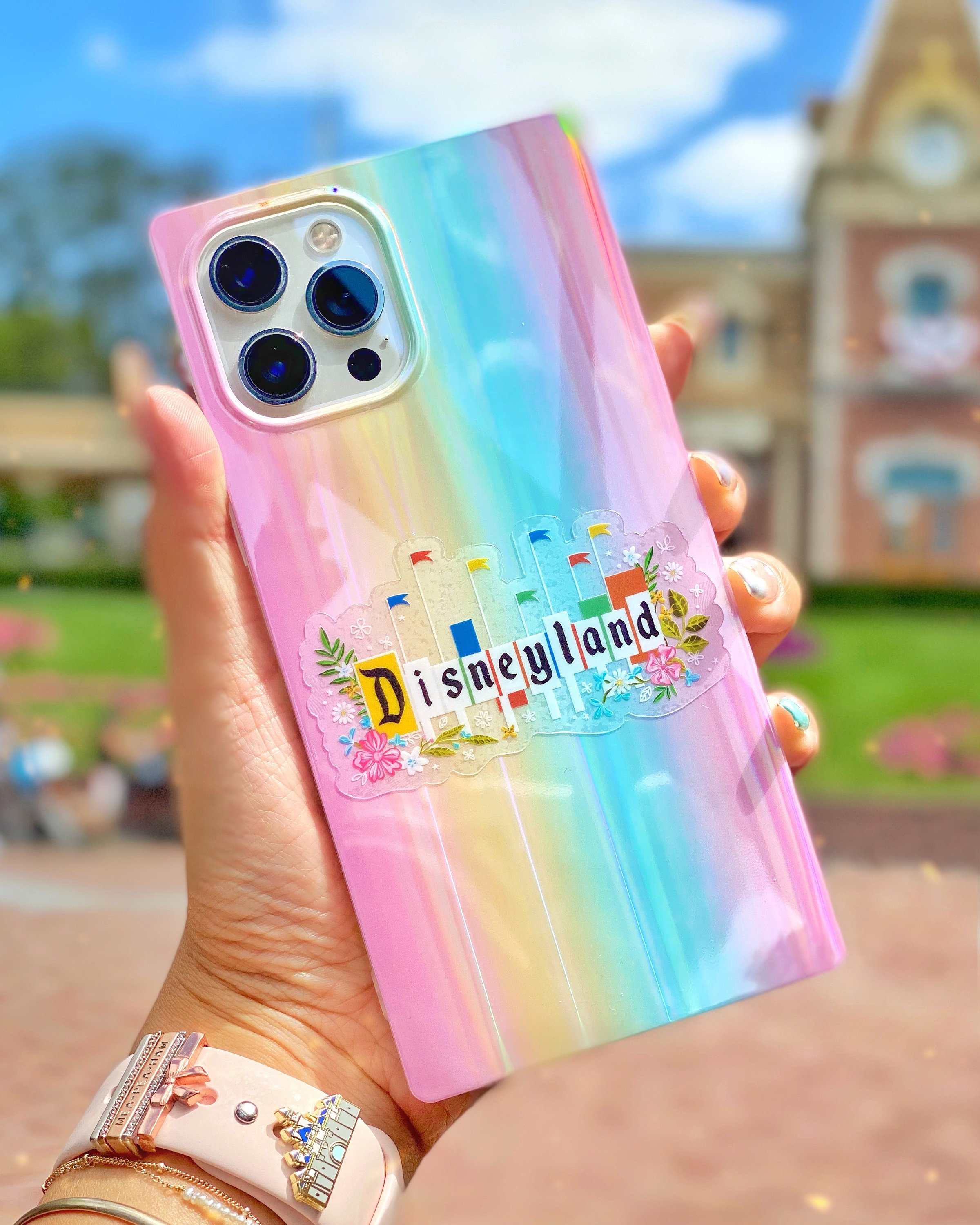 Vintage Disneyland Floral Sign Transparent Phone Sticker/ Retro Mickey ...