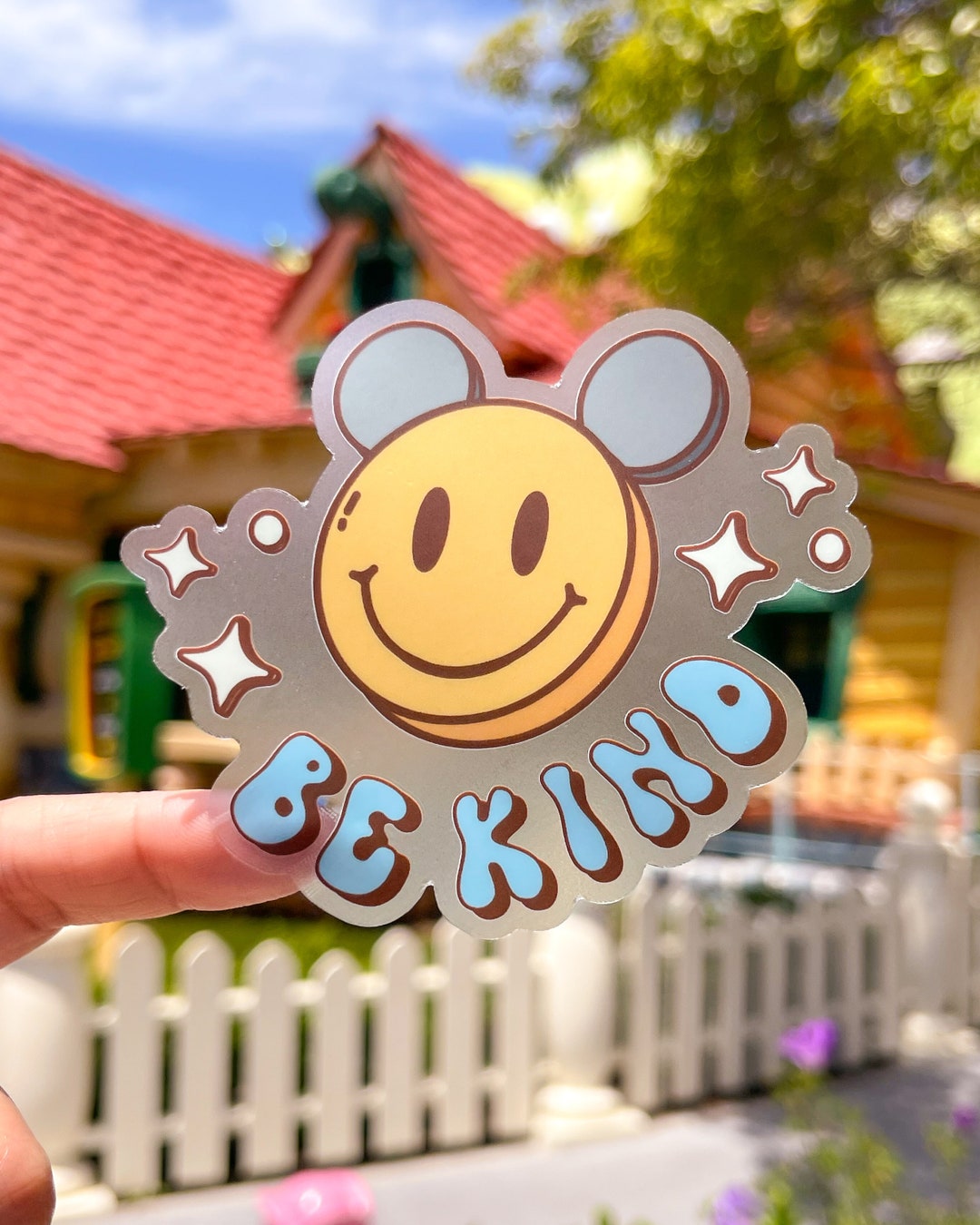 Be Kind Happy Mouseketeer Face Laptop Sticker/ Positive Reminder ...