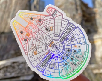 Millennium Falcon Clear Sticker Star Wars Sticker Disney - Etsy