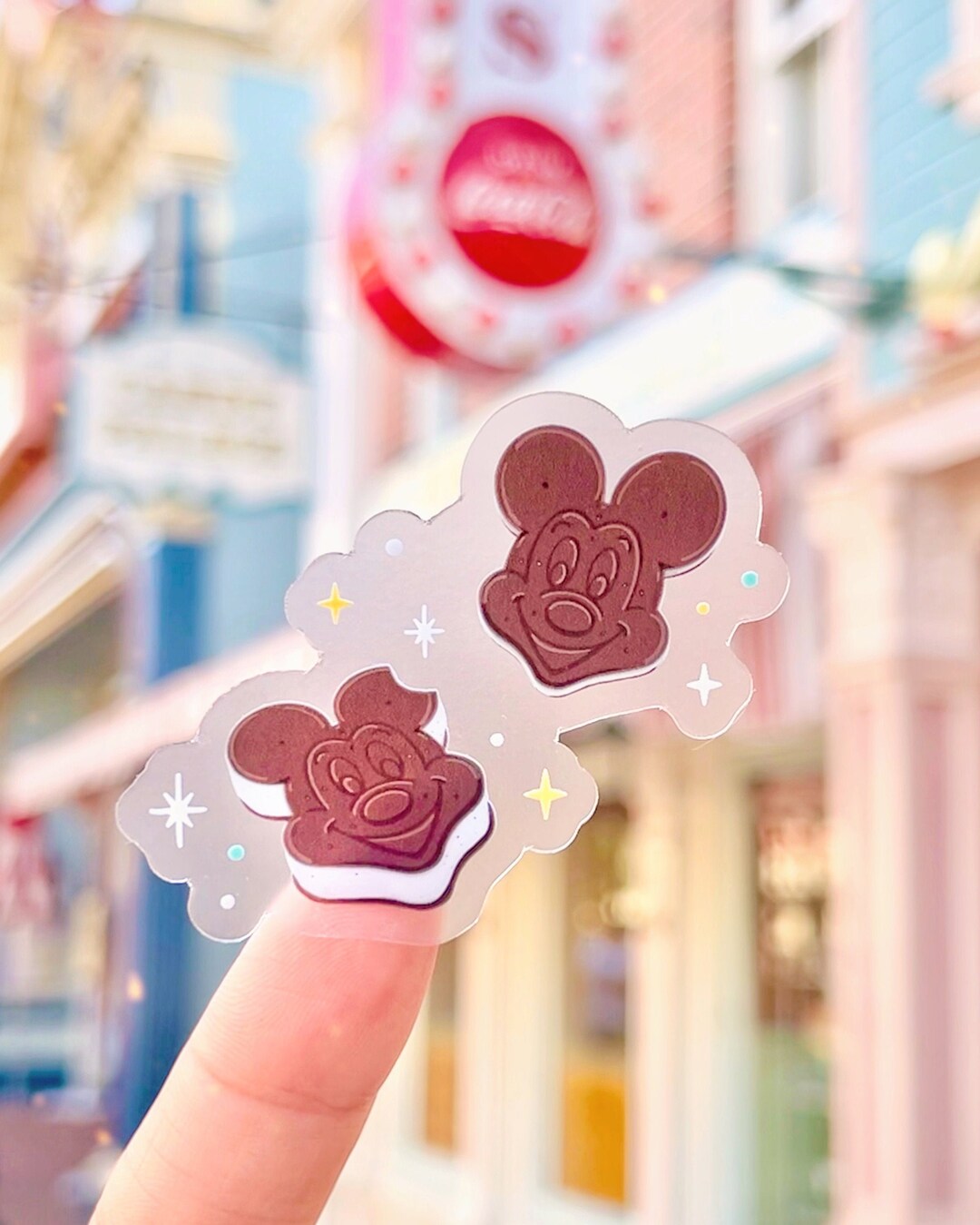 Mickey Ice Cream Sandwich Transparent Sticker/ Pixie Dust Disney Food ...