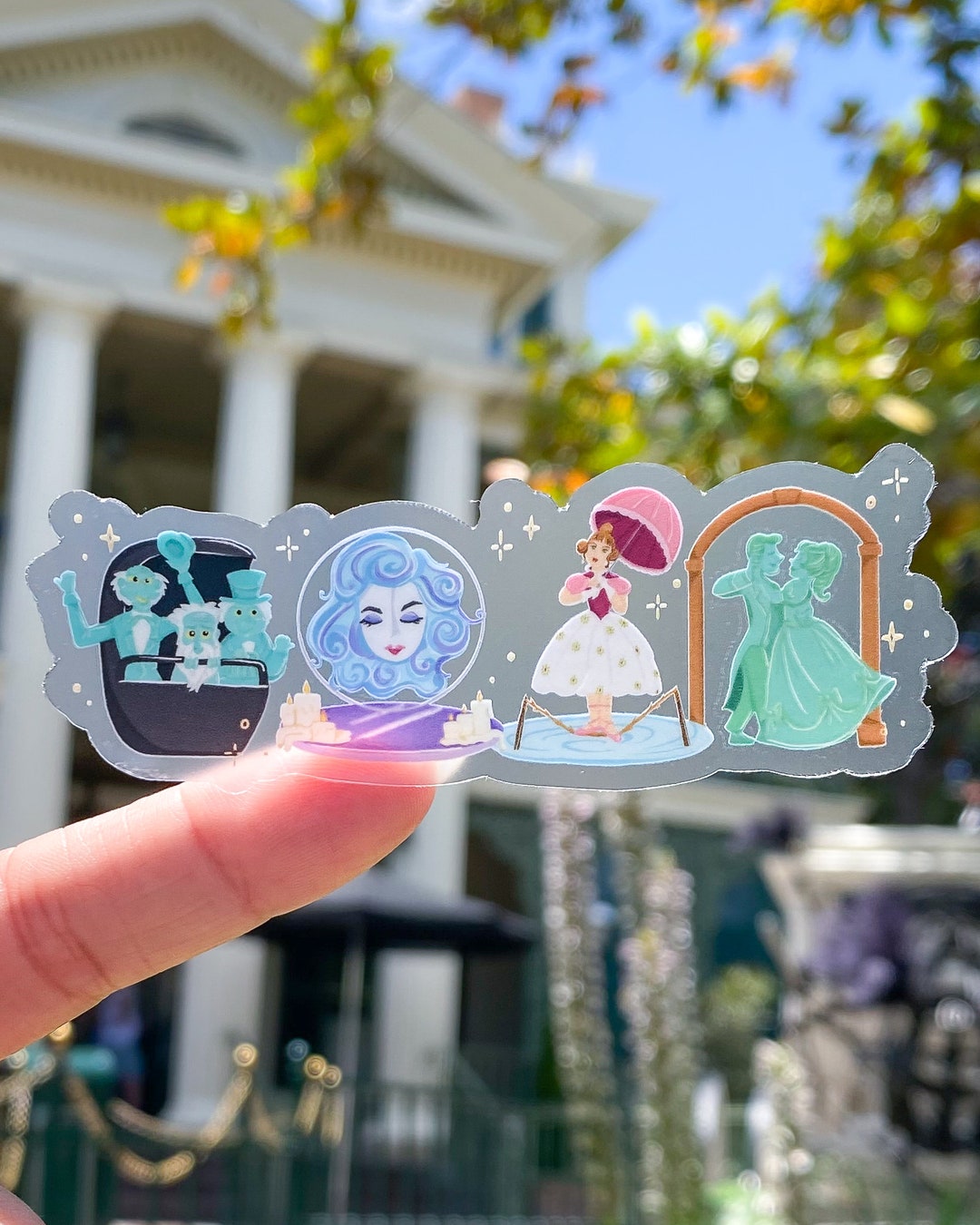 Haunted Mansion Landmarks Transparent Laptop Sticker/ Grim Grinning ...