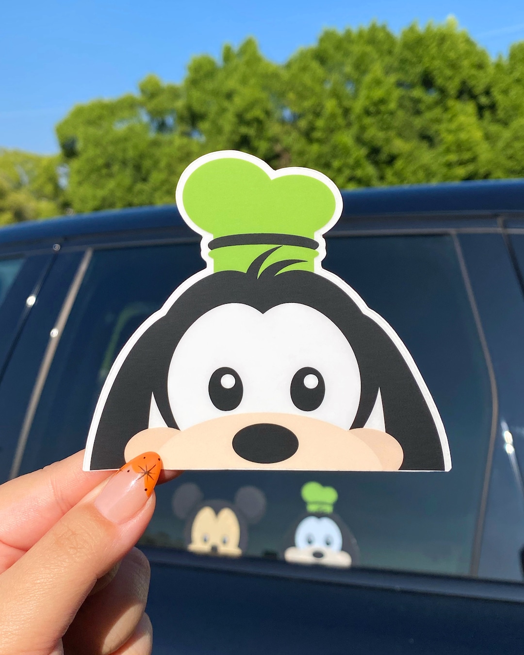 Goofy Peeker Transparent Car Decal/ Fab 5 Peekaboo Window Bumper Vinyl ...