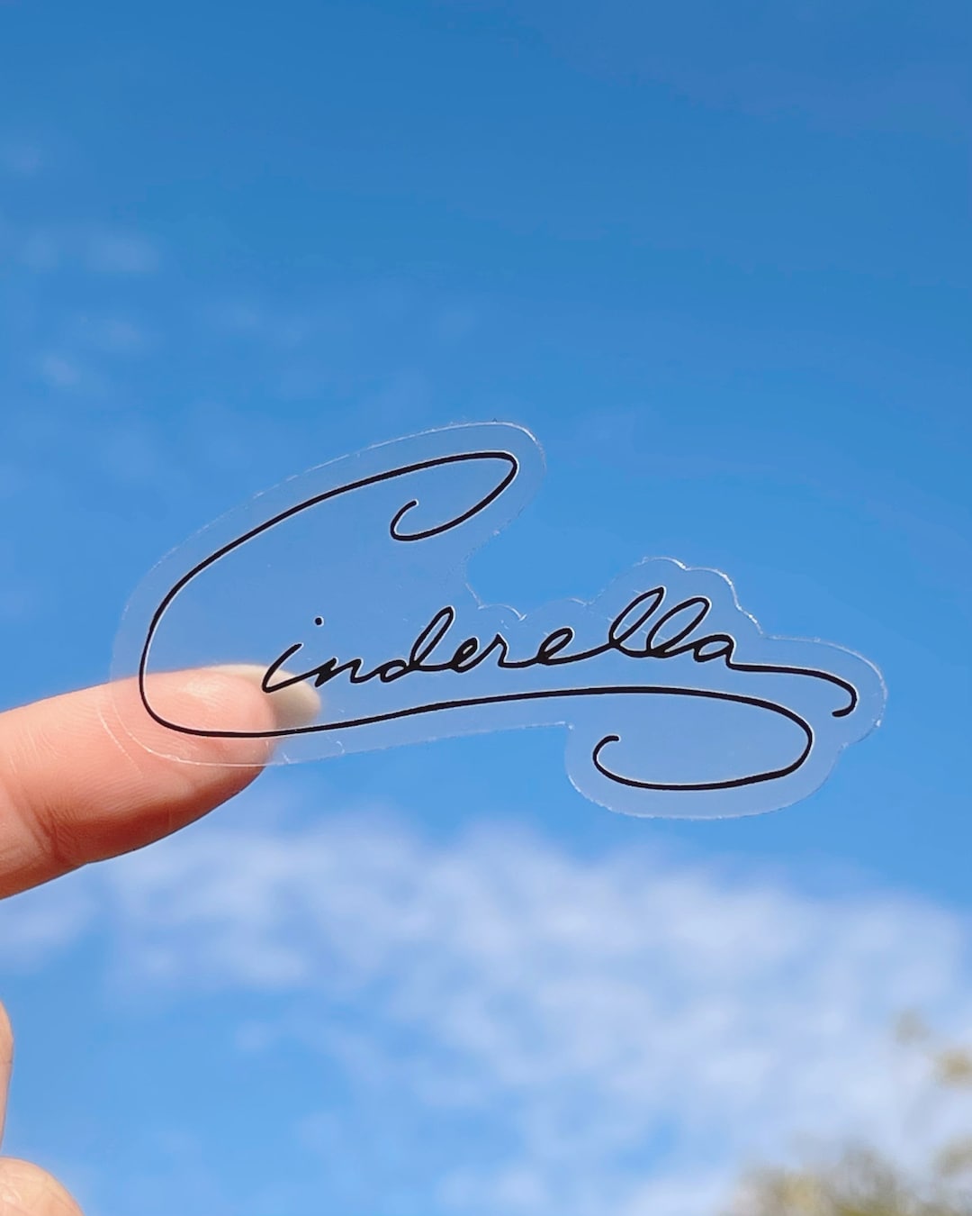 Cinderella Autograph Transparent Sticker/ Princess Signature Classic ...