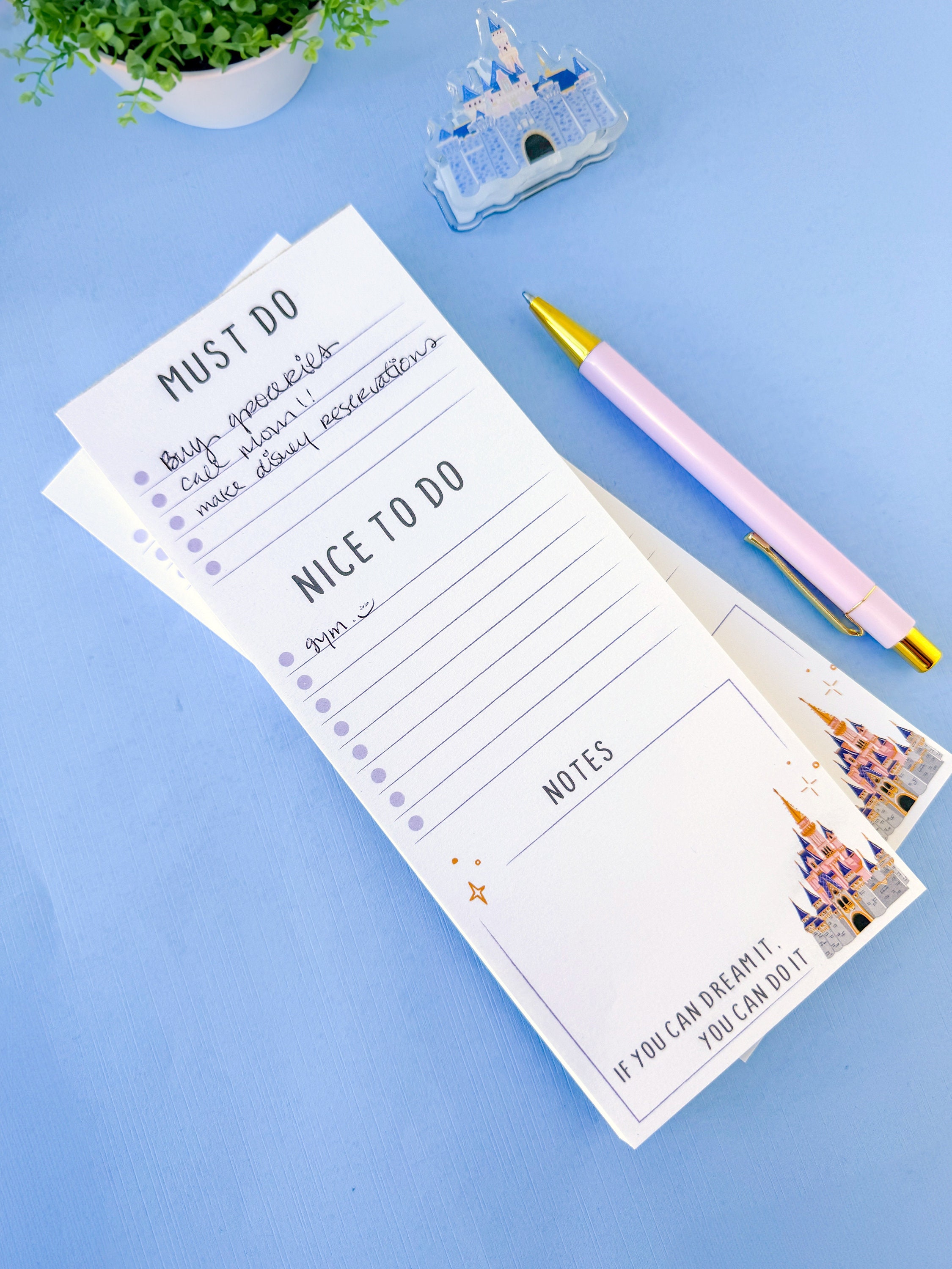 Must Do Nice to Do Castle Grocery List Planner Notepad/ Disneyland ...