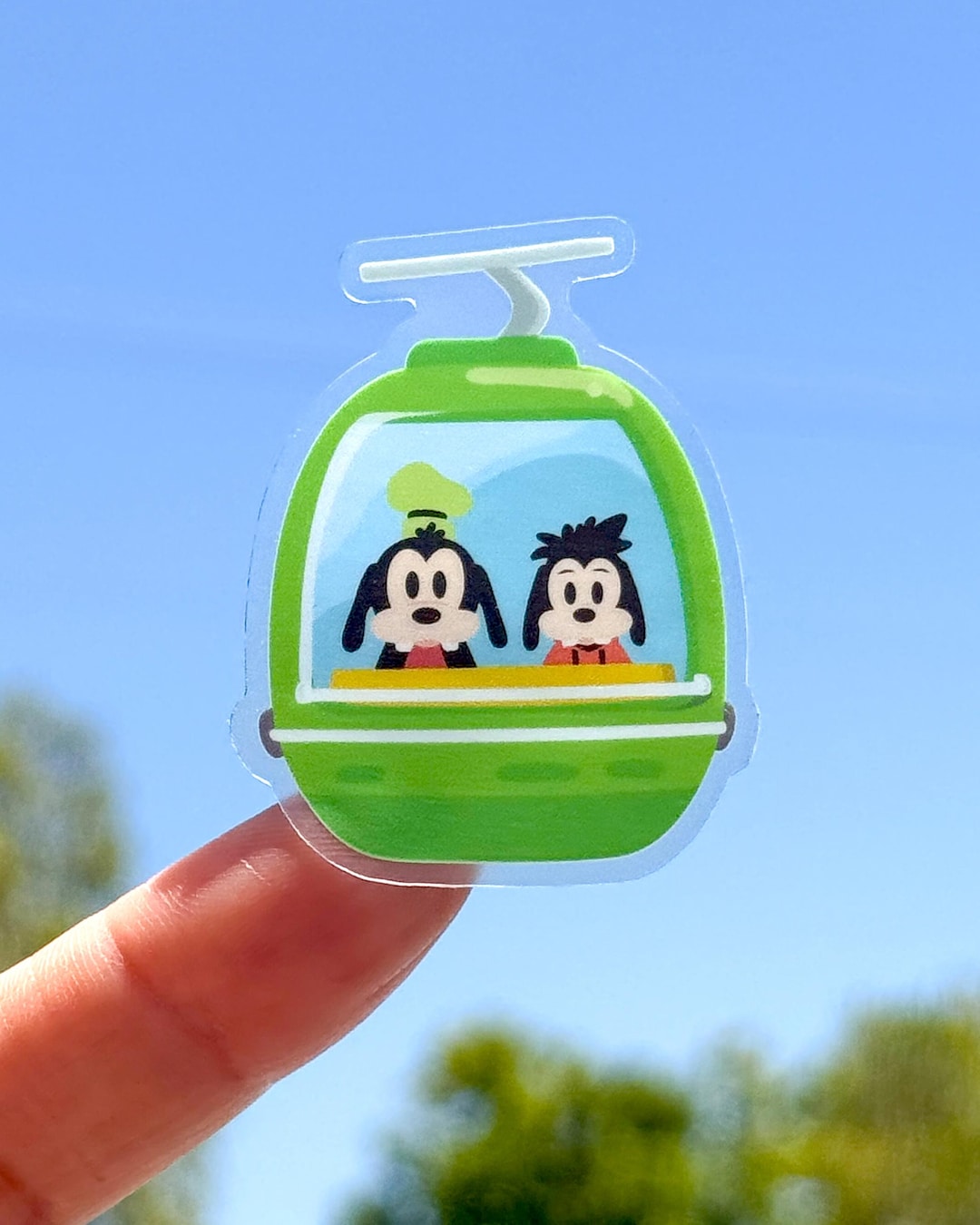 Green Skyliner Friends Transparent Laptop Sticker/ Disney Souvenir ...