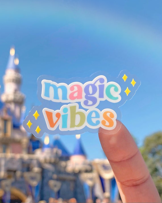 Magic Vibes Transparent Disney Laptop Sticker/ Pastel - Etsy