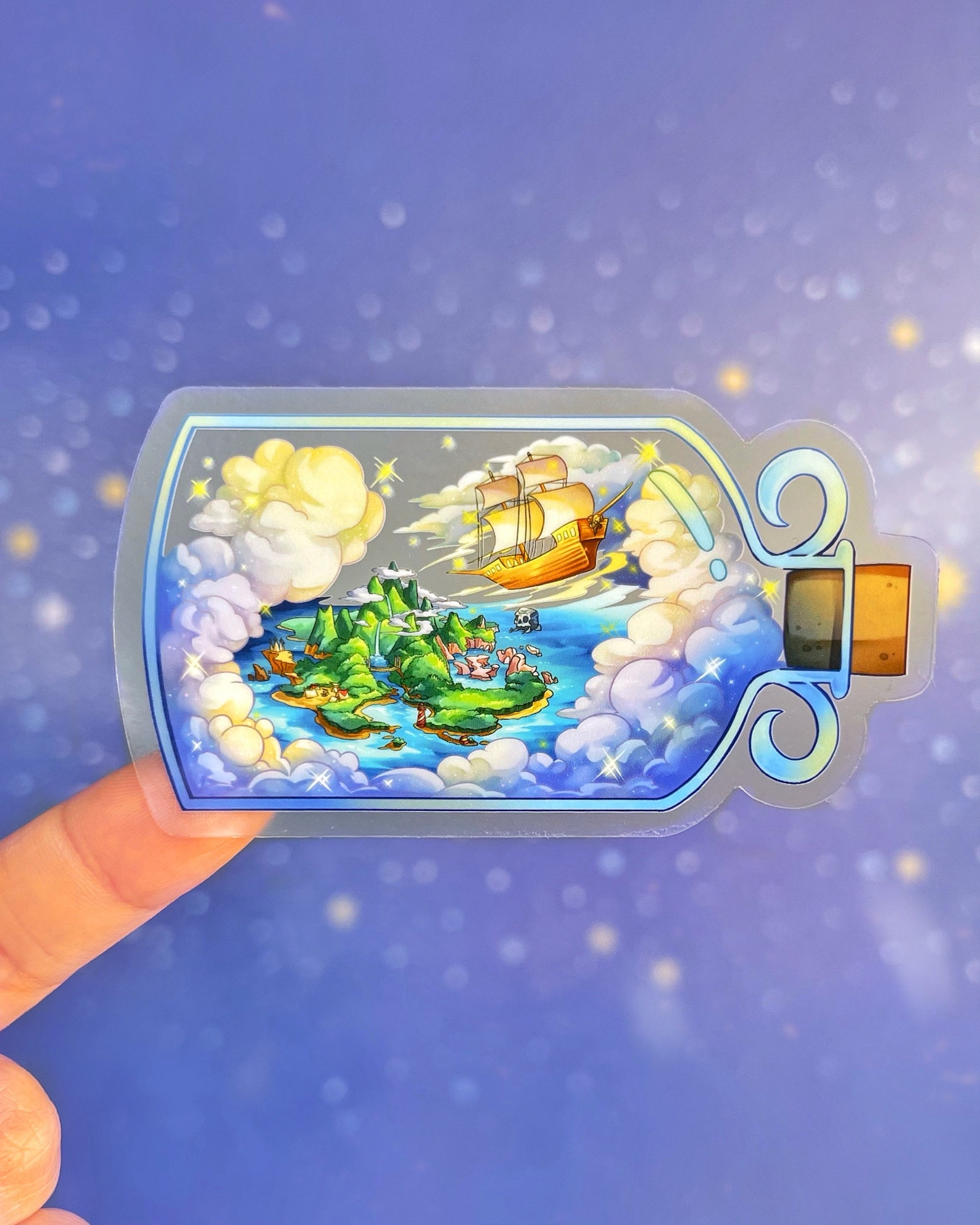 Peter Pan Ship Bottle Transparent Laptop Stickers/ Neverland - Etsy