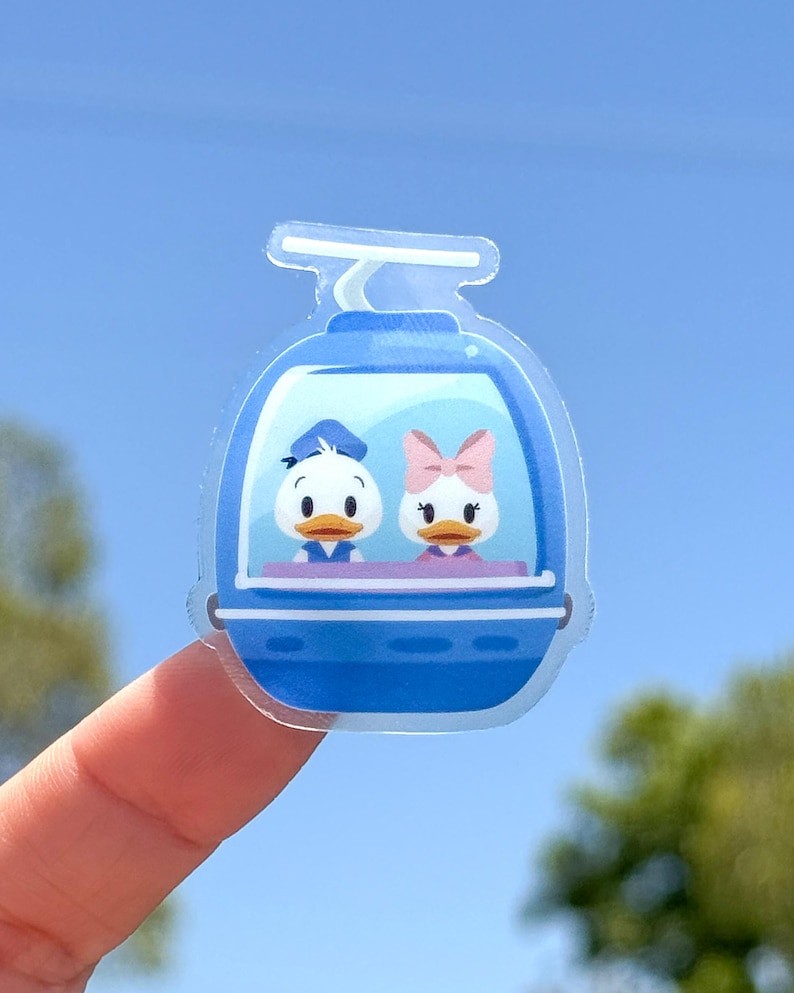Yellow Skyliner Friends Transparent Laptop Sticker/ Disney Souvenir ...