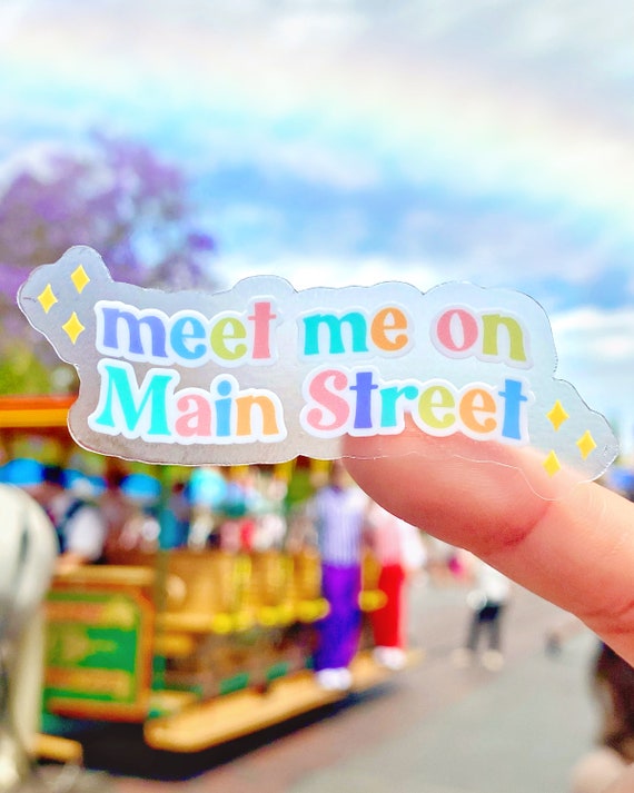Meet Me on Main Street Transparent Disney Laptop Sticker/ - Etsy