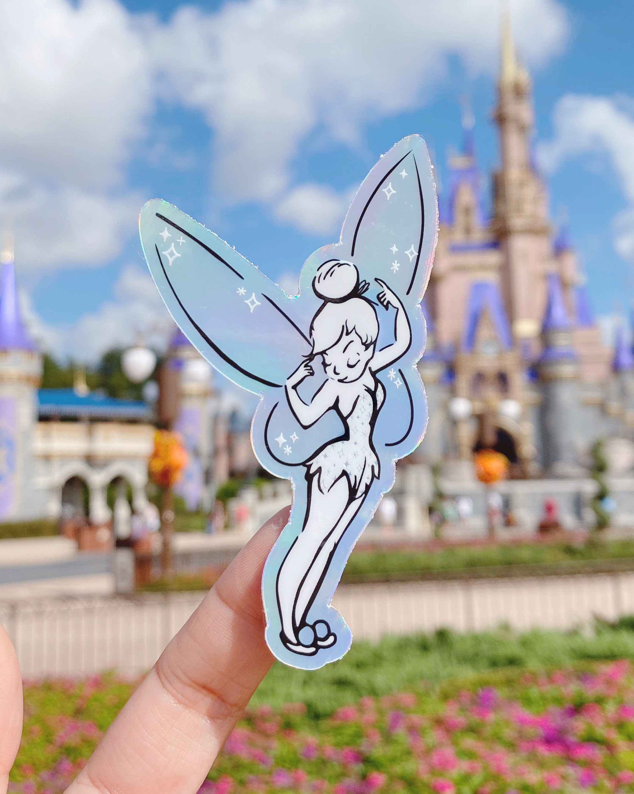 Tinkerbell Holographic Sticker/ Peter Pan Neverland Disney - Etsy