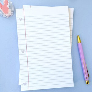 Hidden Mickey Lined Paper Notepad/ Hidden Mickey Memo to Do Planner ...