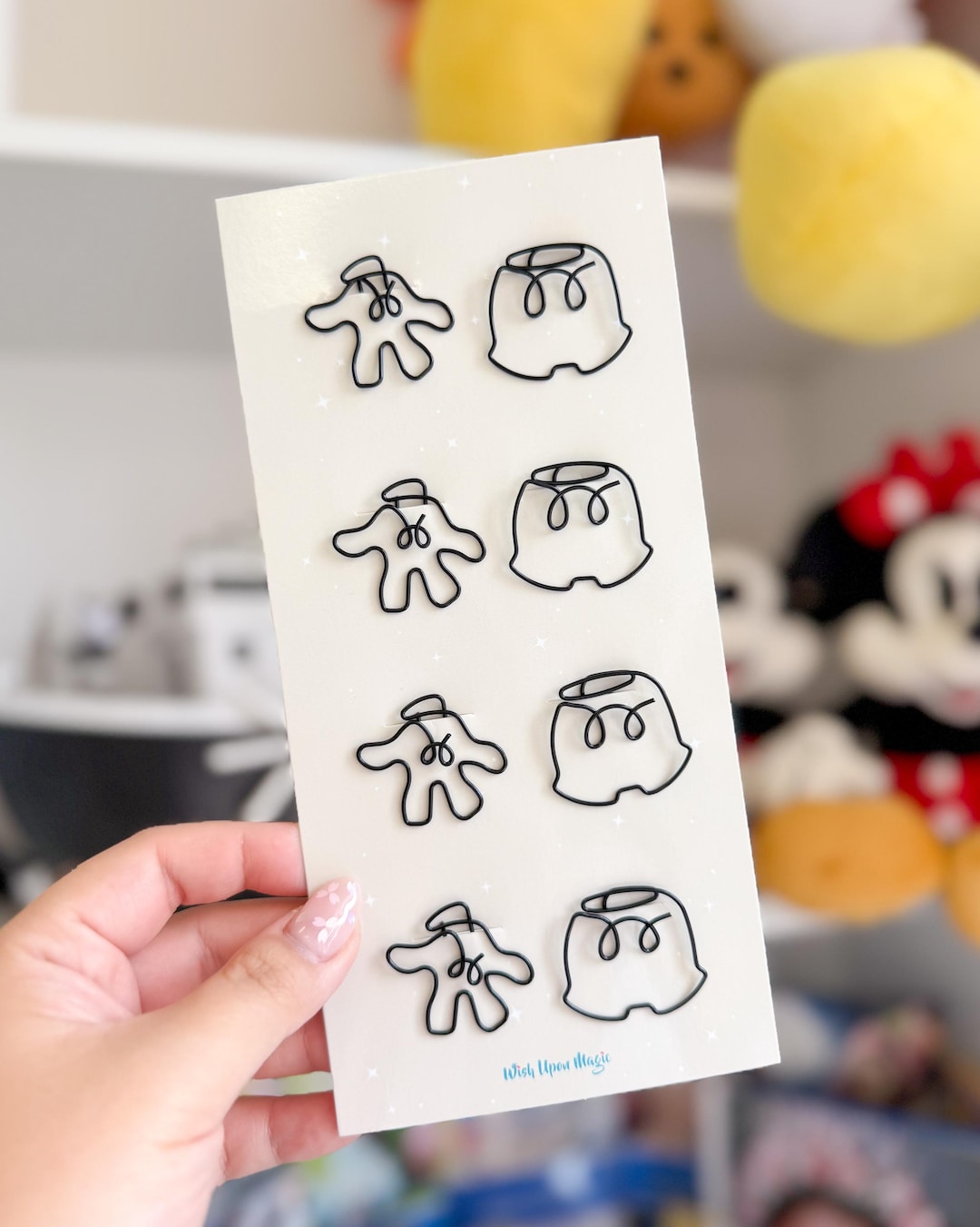Mousefits Black Paper Clips (8pc)/ Mickey Shorts Gloves Gift Wedding ...