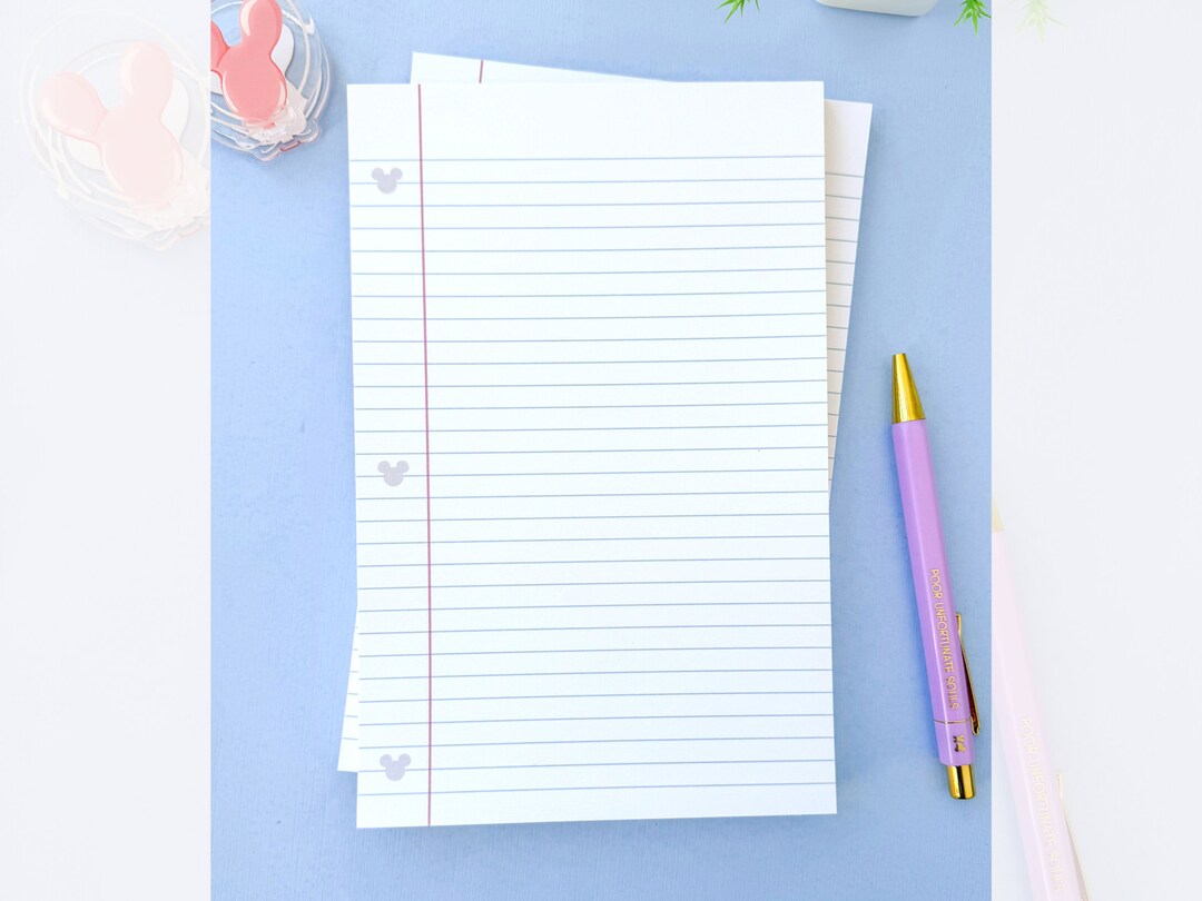 Hidden Mickey Lined Paper Notepad/ Hidden Mickey Memo to Do Planner ...
