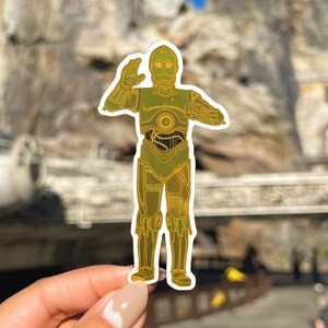 C3PO Holographic Droid Sticker/ Star Wars Disney Laptop Stickers/mickey ...