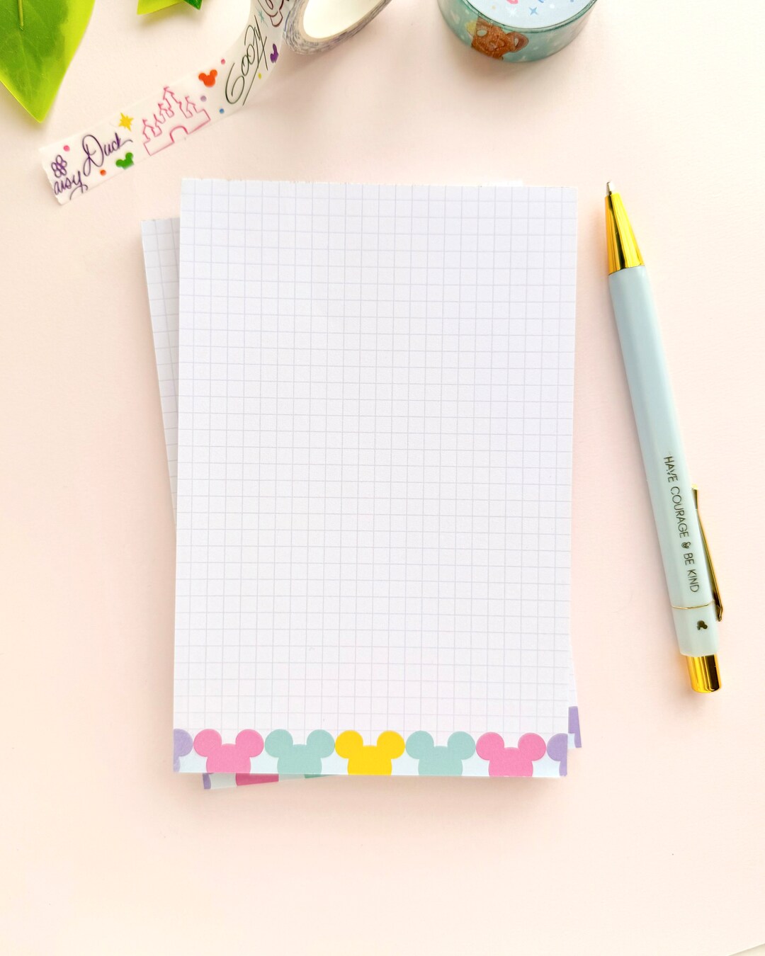 Peekaboo Mouse Grid Memo Notepad/ 50 Sheets Grid Dot Bullet Journal ...