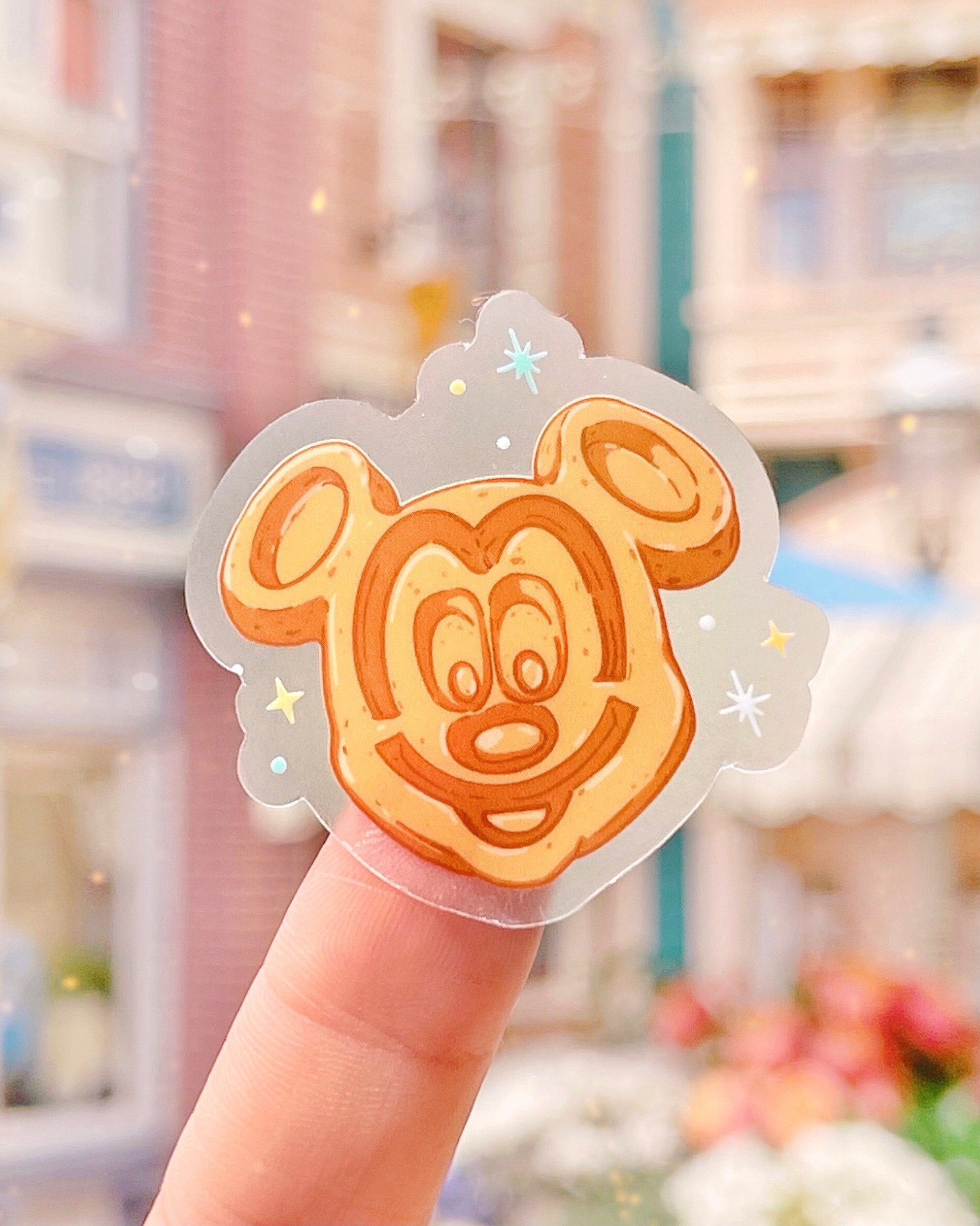Mickey Waffle Classic Transparent Sticker/ Happy Pixie Dust - Etsy