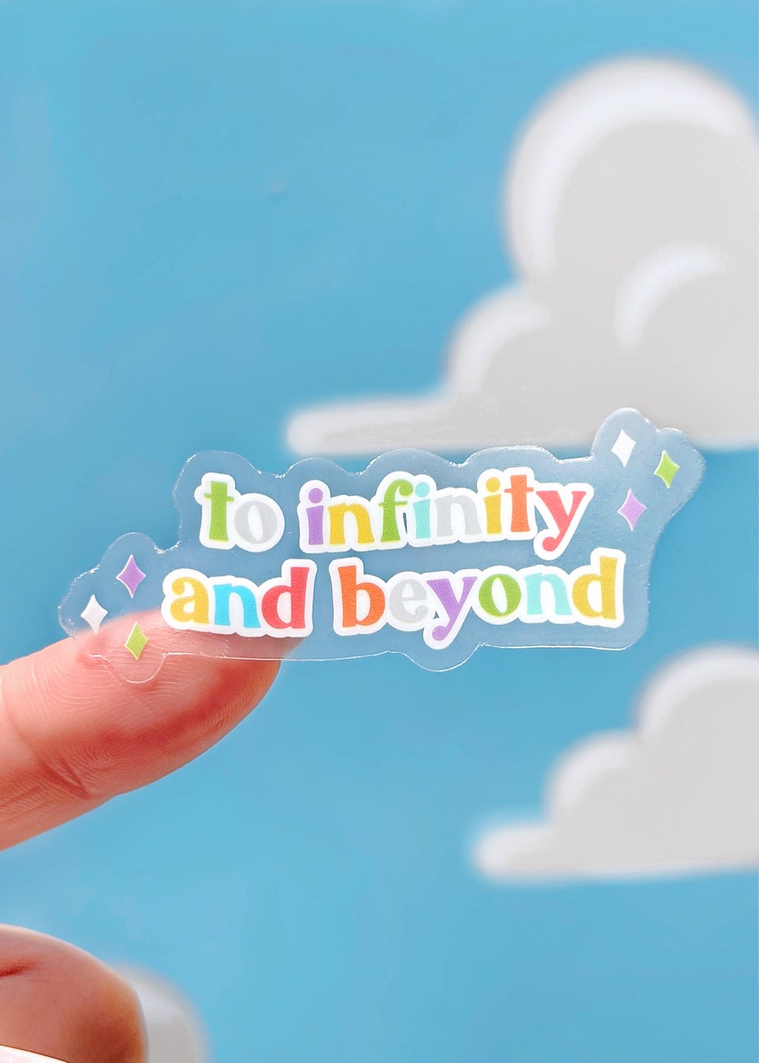 To Infinity and Beyond Quote Transparent Laptop Sticker Disney Decal ...