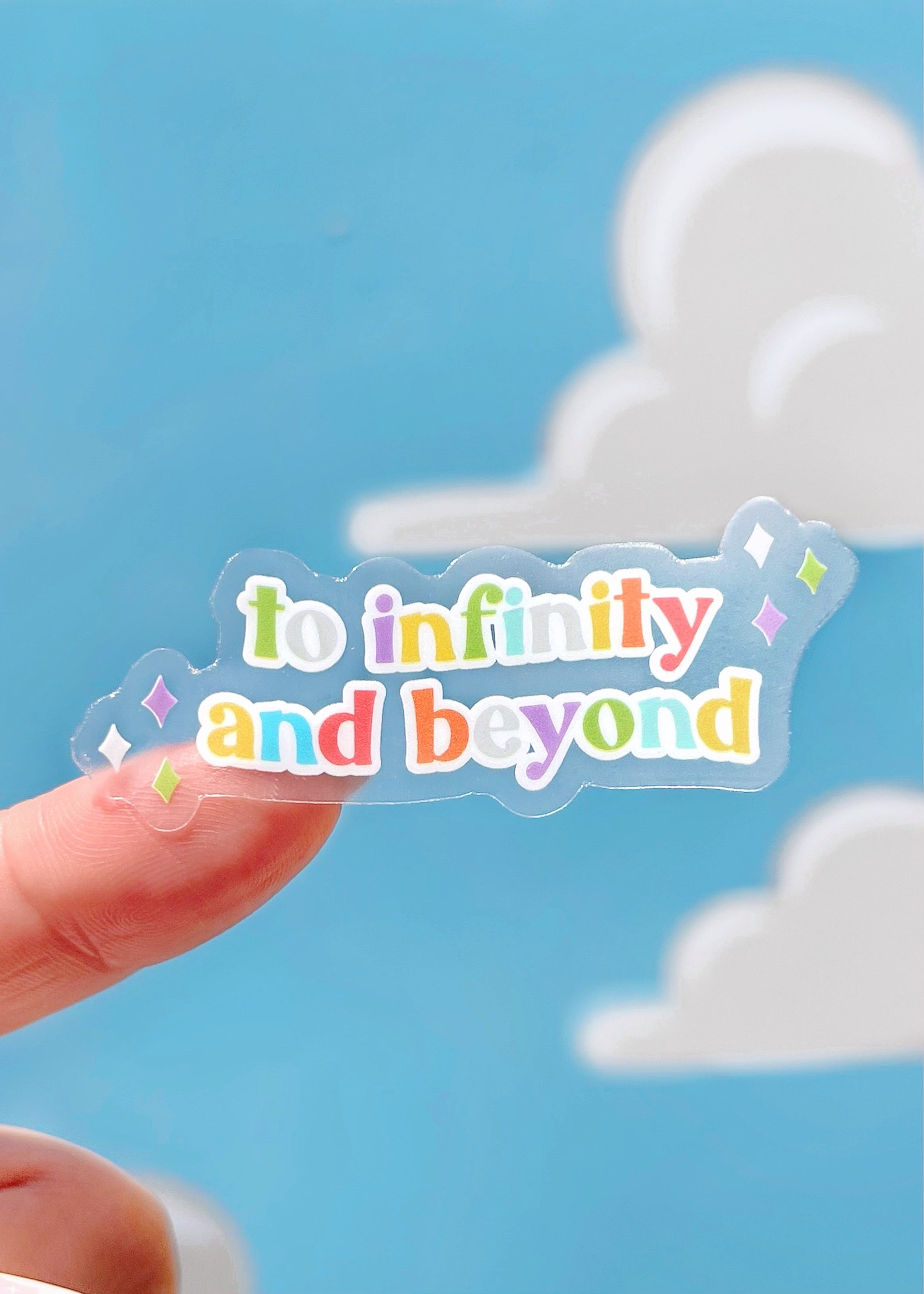 To Infinity and Beyond Quote Transparent Laptop Sticker Disney - Etsy
