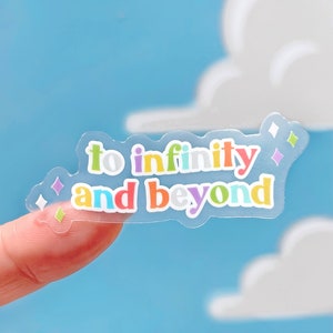 To Infinity and Beyond Quote Transparent Laptop Sticker Disney Decal ...