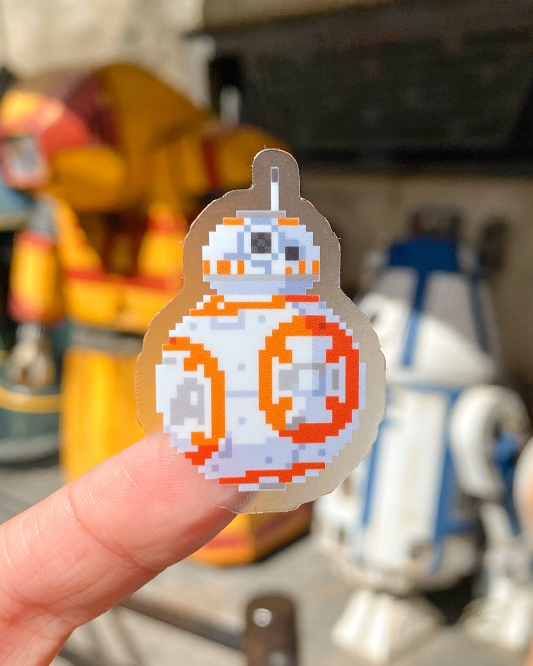 Pixel BB8 8-bit Transparent Laptop Sticker Disney Decal/ Retro - Etsy