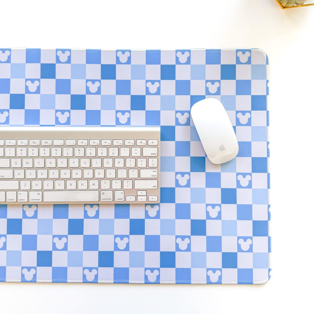 Blueberry Checkered Mouse Desk Mat/ Hidden Mickey Planner Desk Pad ...
