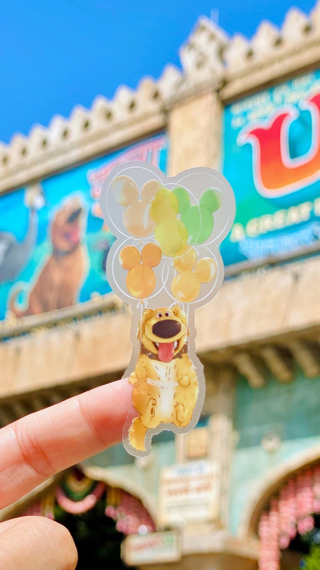 Dug Mickey Balloon Transparent Laptop Sticker/ up Pixar Disney Decal ...