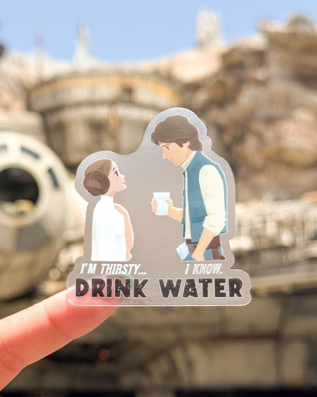 I'm Thirsty I Know Drink Water Transparent Stickers/ Han Solo Princess ...
