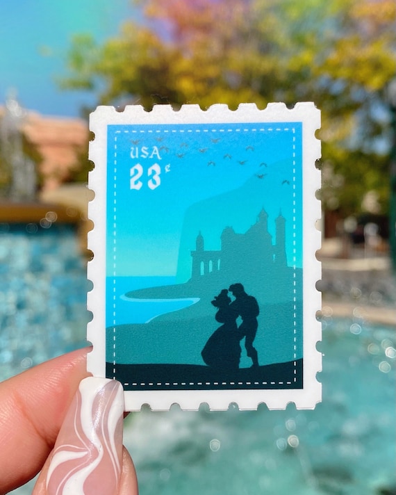Ariel Prince Eric Postage Stamp Sticker/ Little Mermaid - Etsy