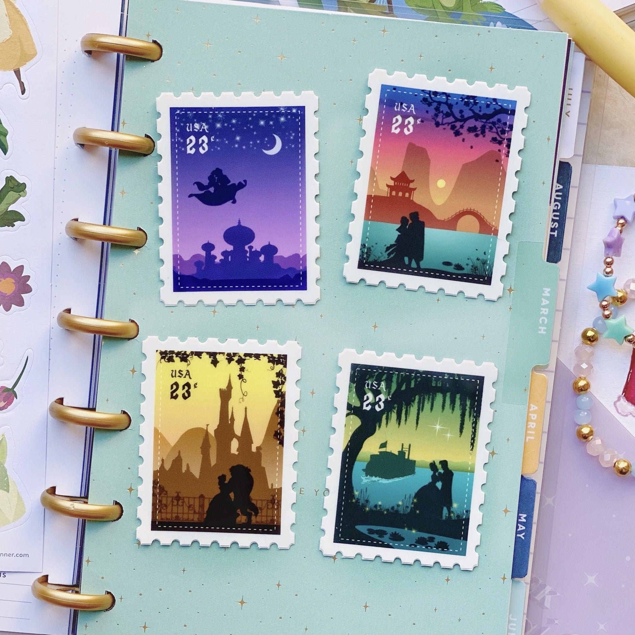 Simba & Nala Postage Stamp Sticker/ Lion King Pride Rock Vintage Retro ...