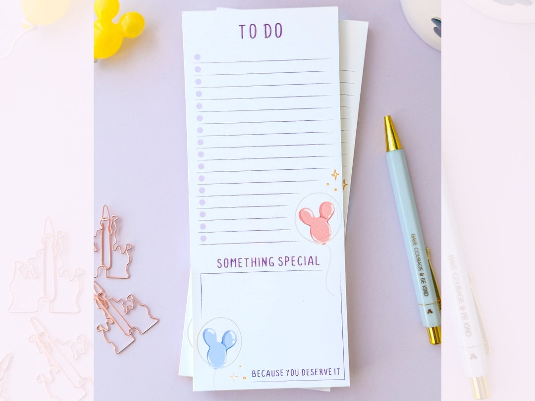 Mickey Balloons to Do List Planner Notepad/ Magical Disney Stationery ...