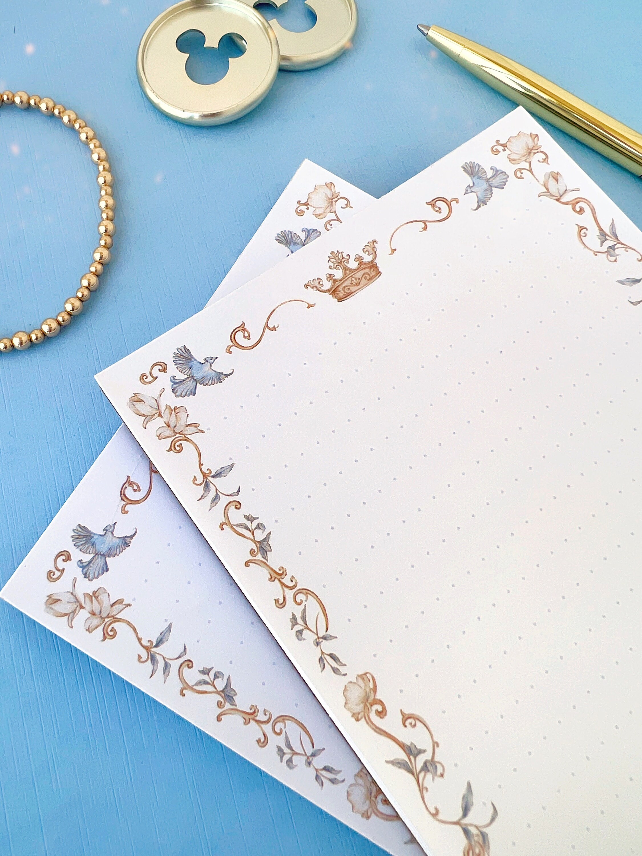 Royal Ball Cinderella Memo Notepad/ Vintage 50 Sheets Grid Dot - Etsy