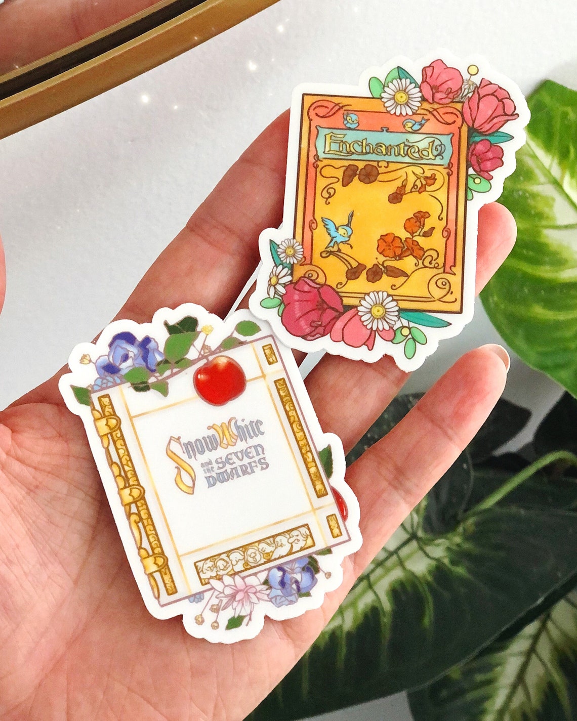 Enchanted Floral Storybook Collection Disney Laptop Stickers/ | Etsy