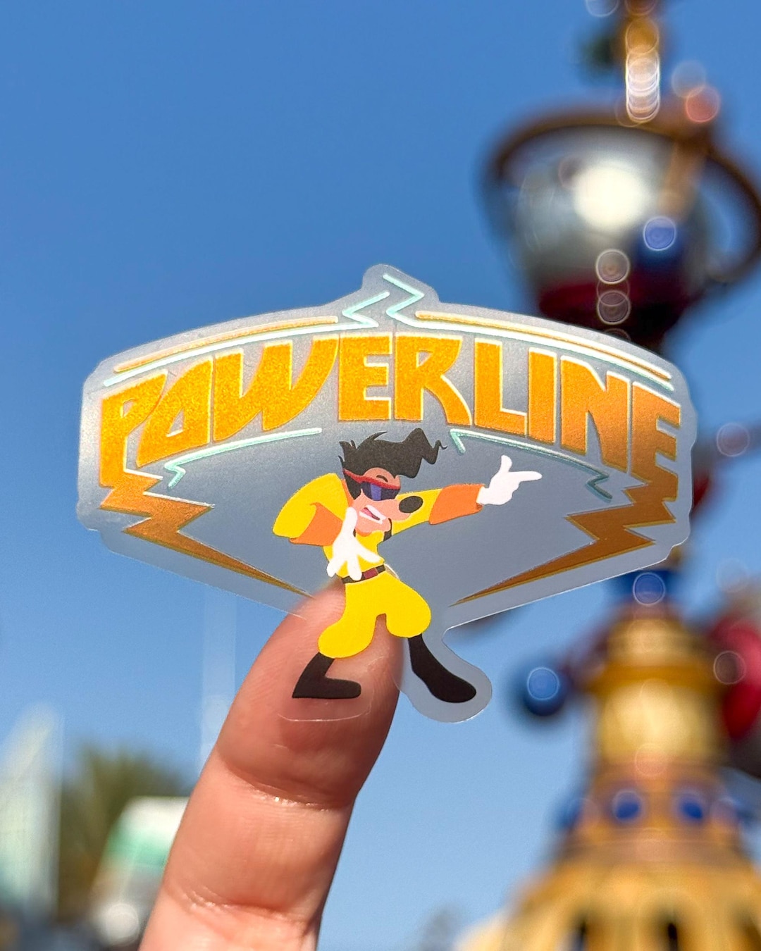 Holographic Powerline Transparent Laptop Sticker/ Goofy Movie Throwback ...