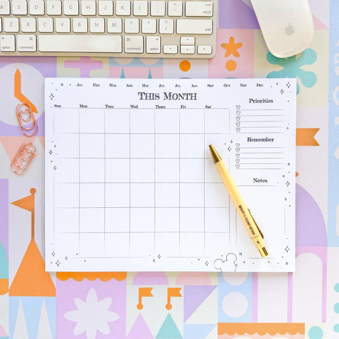 Sketch Undated *monthly* Notepad/ 25 Sheets Top Priorities Section ...