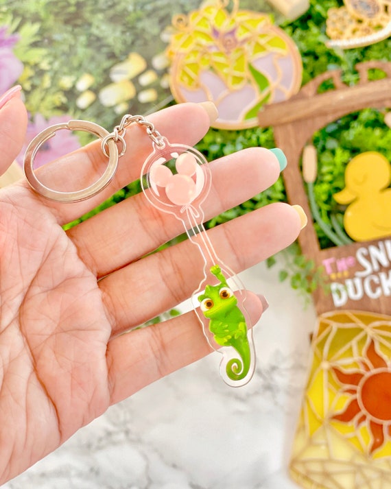 Pascal Mickey Balloon See Through Acrylic Keychain/ Tangled - Etsy